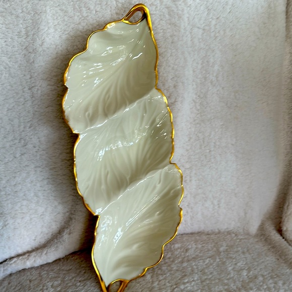 Lenox | Dining | Lenox Vintage 3compartment Serving Tray Gold Trim ...